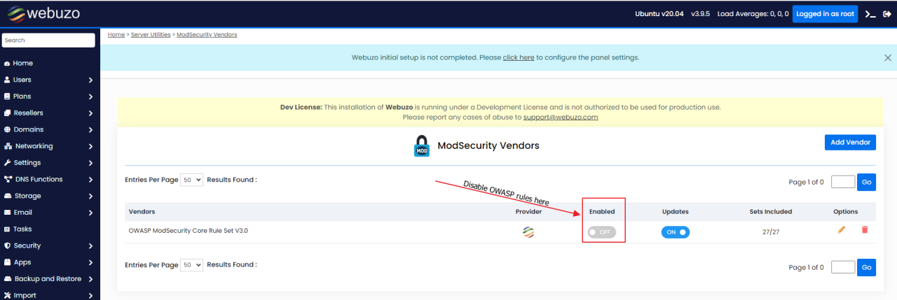 cPGuard WAF required settings and depencies | OPSSHIELD